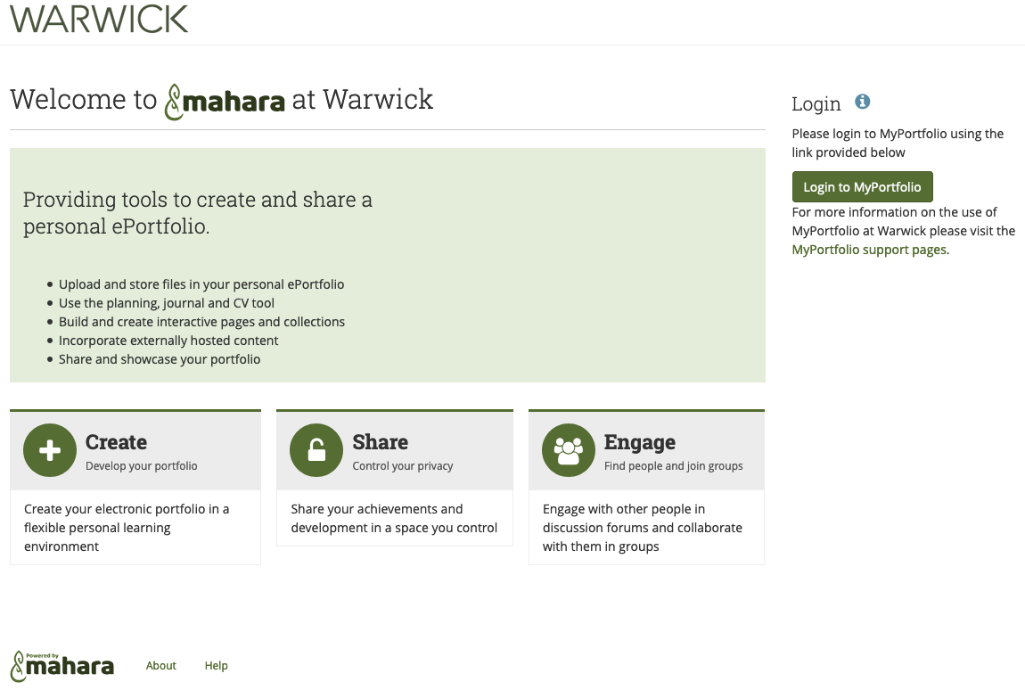 How to login to Mahara