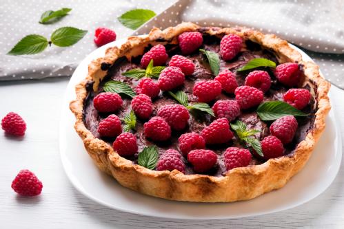 Raspberry and Chocolate Tart Recipe | Warwick Conferences