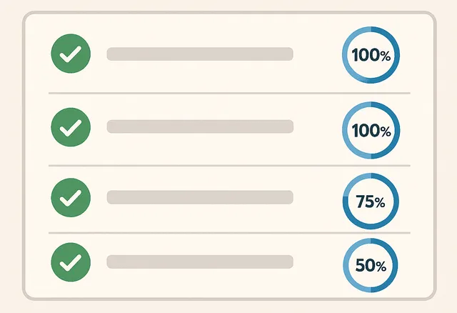 Completion tracking