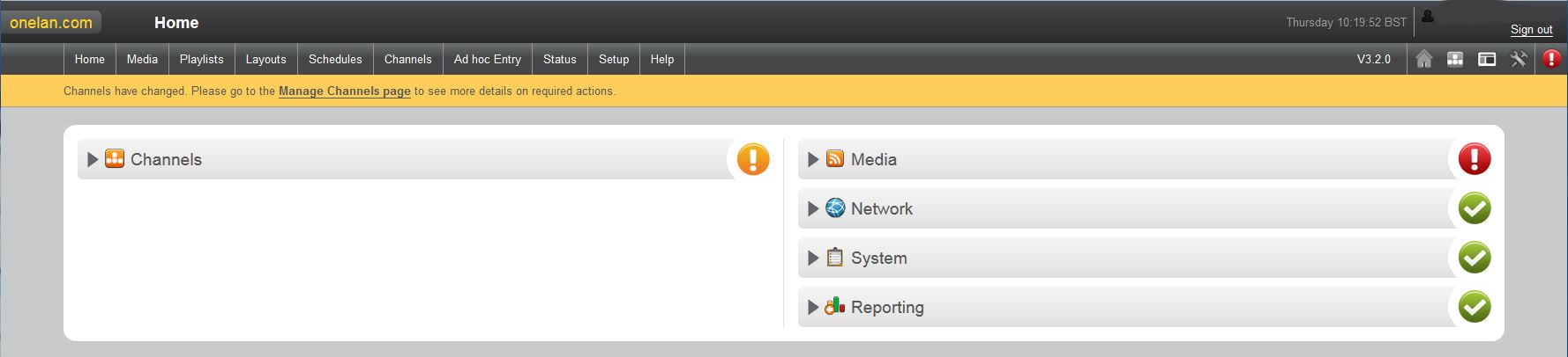 Onelan Digital Signage Content Management System (CMS)