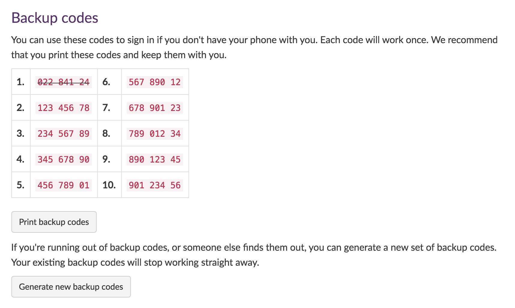 Backup verification codes - Single Sign-on help - IT Services